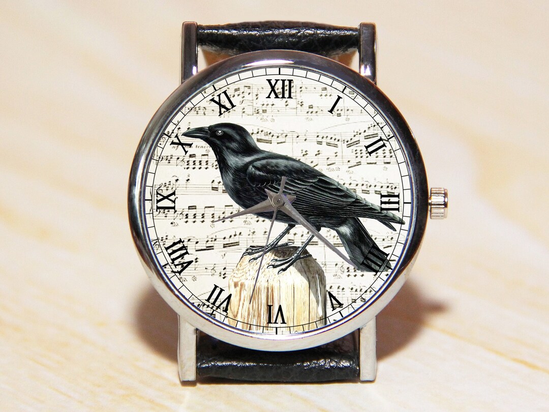 Raven Watch, Men's Watch, Women's Watch, Gothic Watch, Bird Watch ...