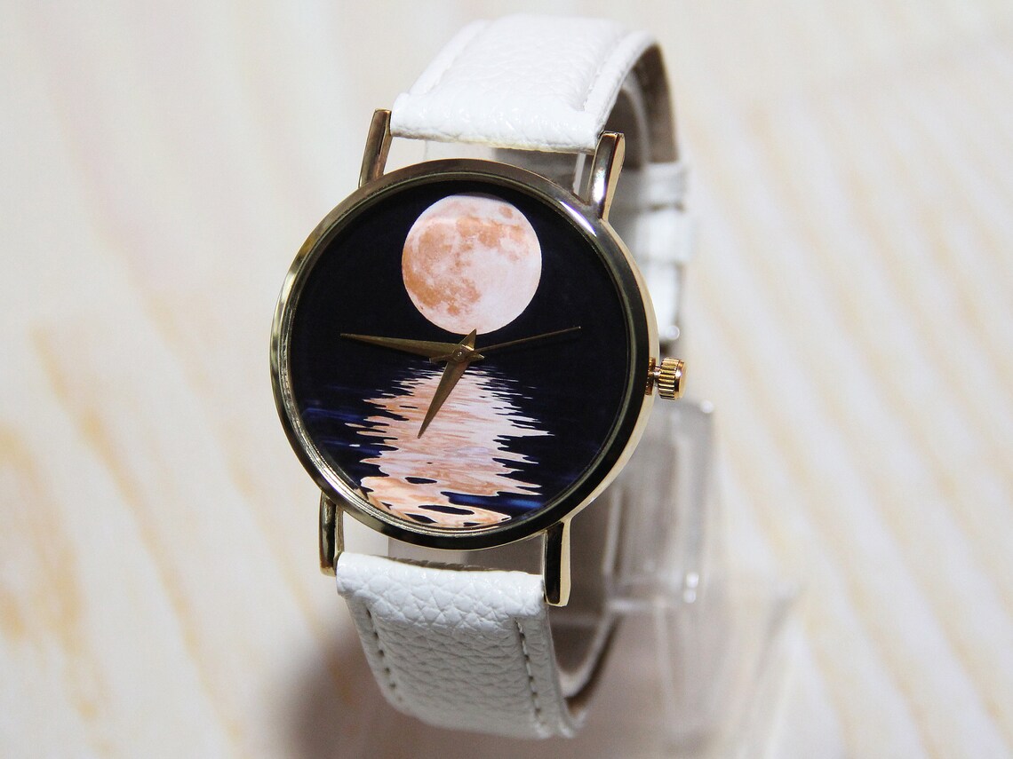 Moon Watch Moon Track Watch Woman's Watch Sea Watch - Etsy