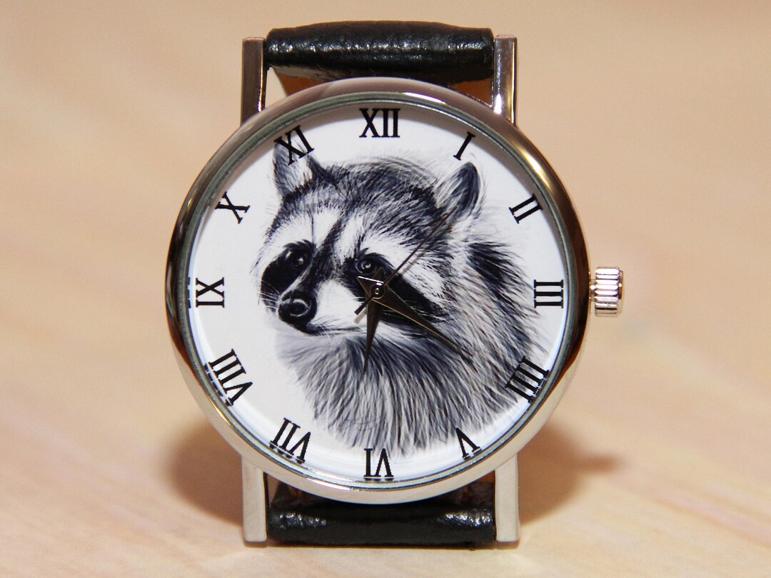 Watch Raccoon, Watches Animals, Gray Watch, Men's Watches, Watches Gift ...