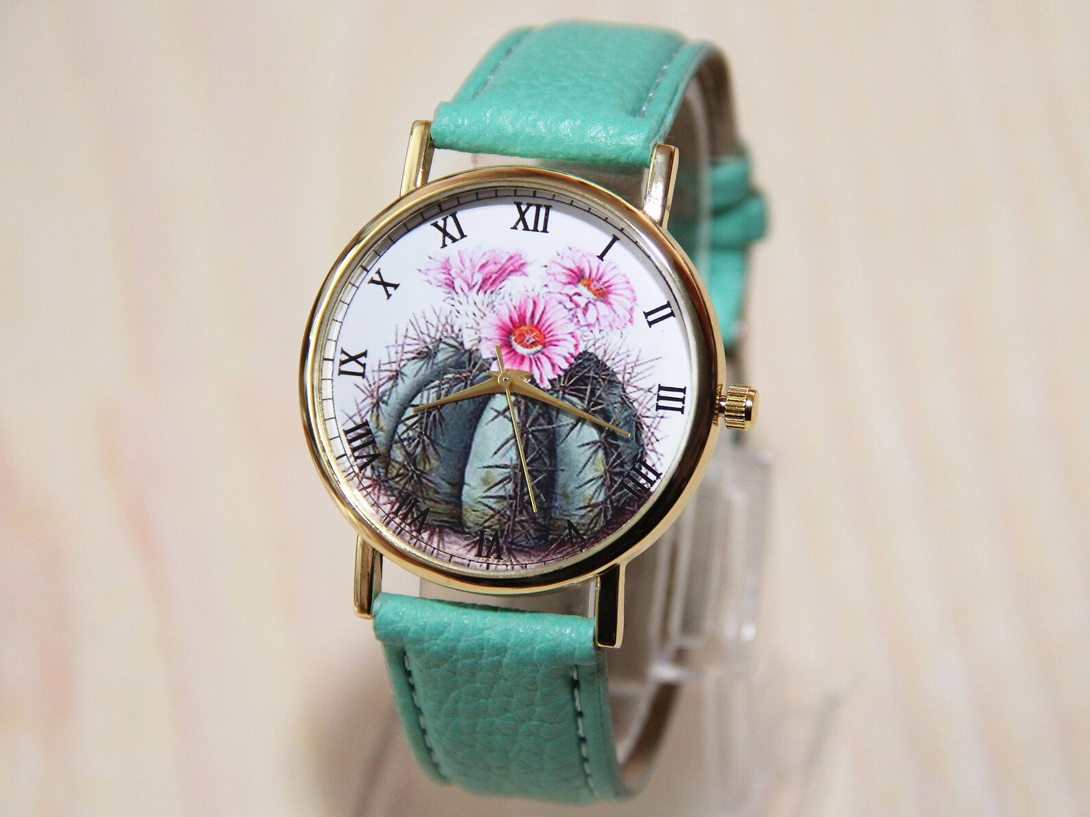 Watch Wrist Cactus Watch Flowers Succulent Watch Ladies - Etsy