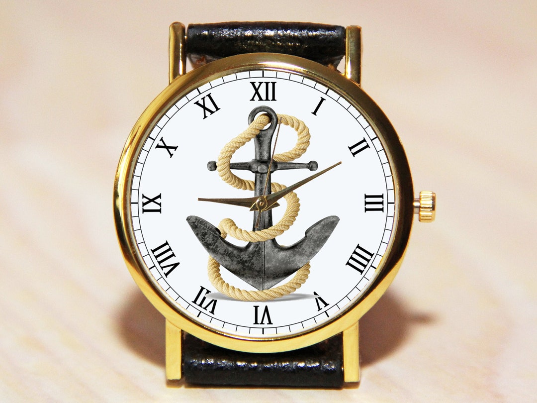 Wrist Watch With Anchor Mariners аnchor Leather Watch - Etsy