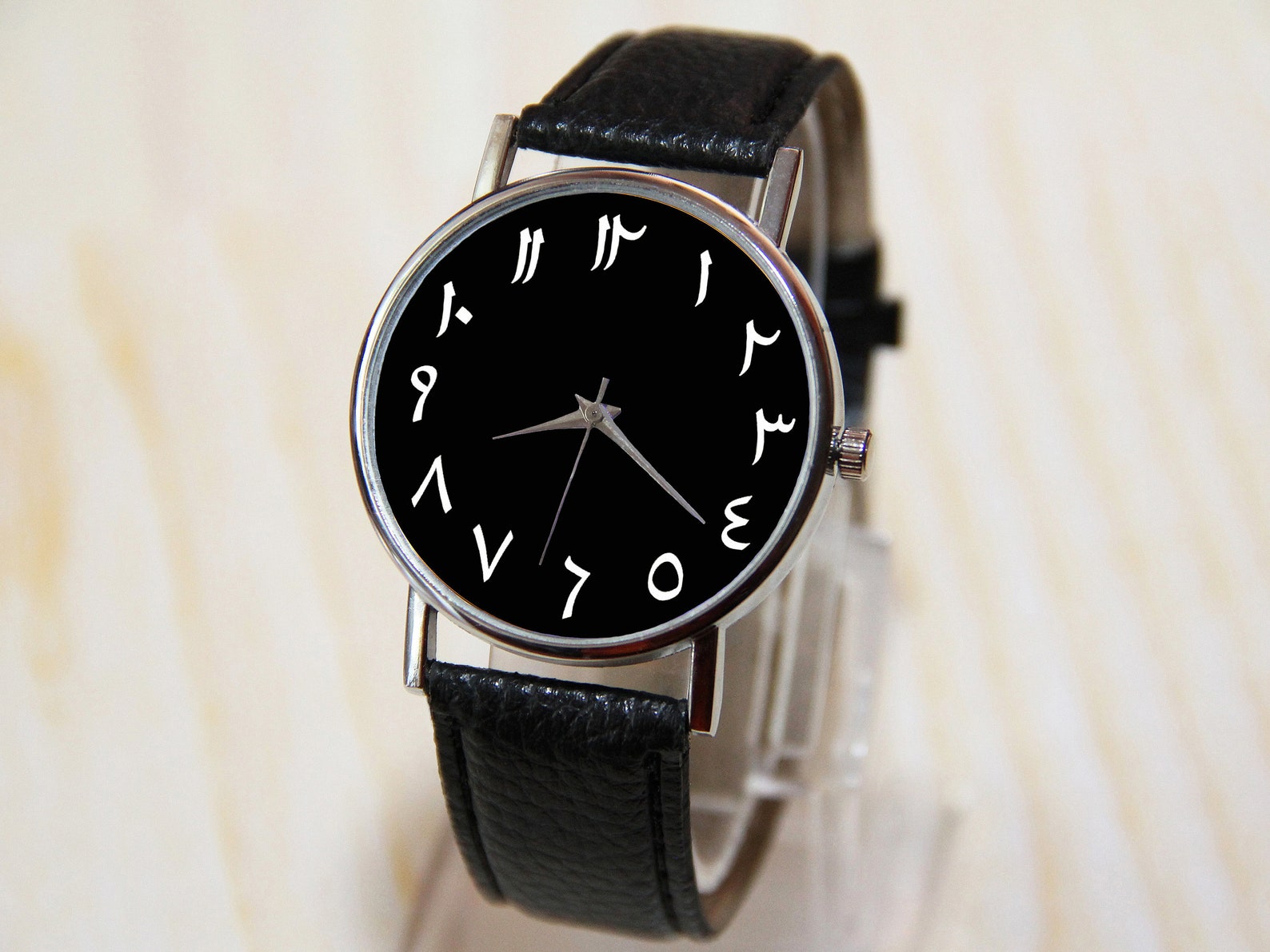 Arabic Watch Persian Numbers Watch Leather Watch Men's | Etsy