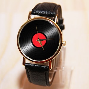Wrist Watch Vinyl Record, Phonograph Record Watch, Retro Vinyl Record ...
