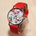 Wrist Watch Flowers, Ladies Watch, Turquoise Watch, Leather Watch ...