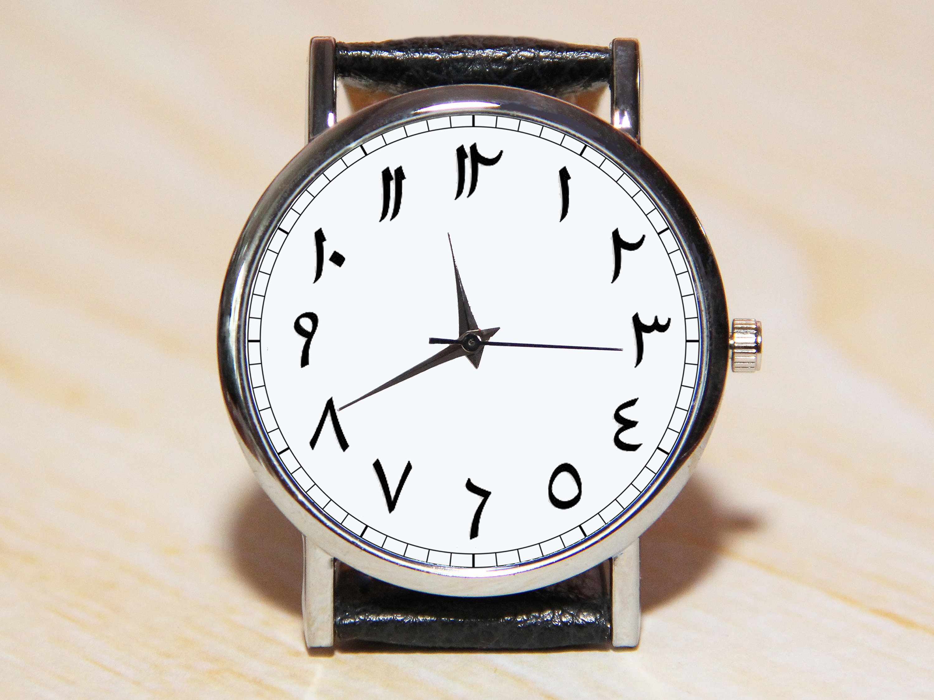 Arabic Watch Persian Numbers Watch Leather Watch Men's - Etsy