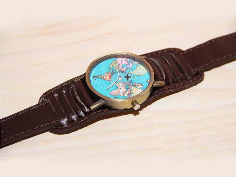 Wristwatches Aircraft Watch World Map Men's - Etsy