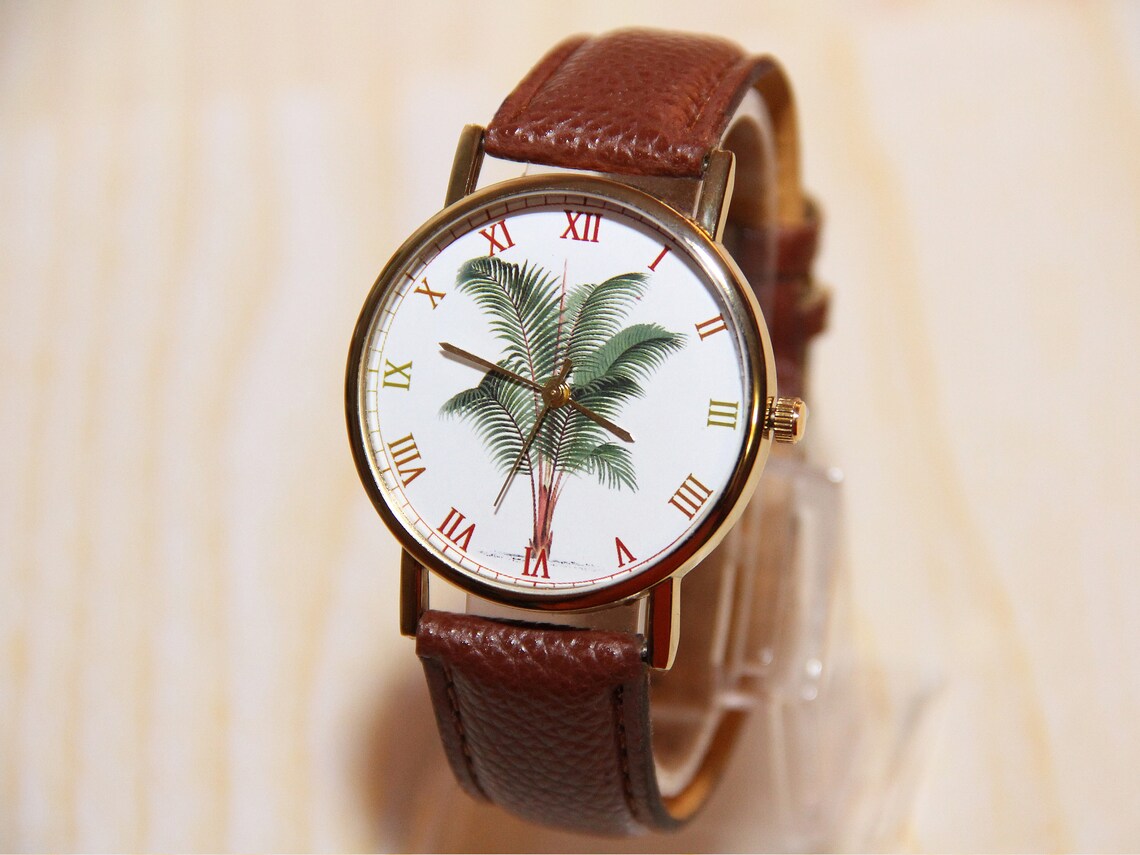 Wrist Watch With Date Palm Palm Tree Watch Minimalist Watch - Etsy