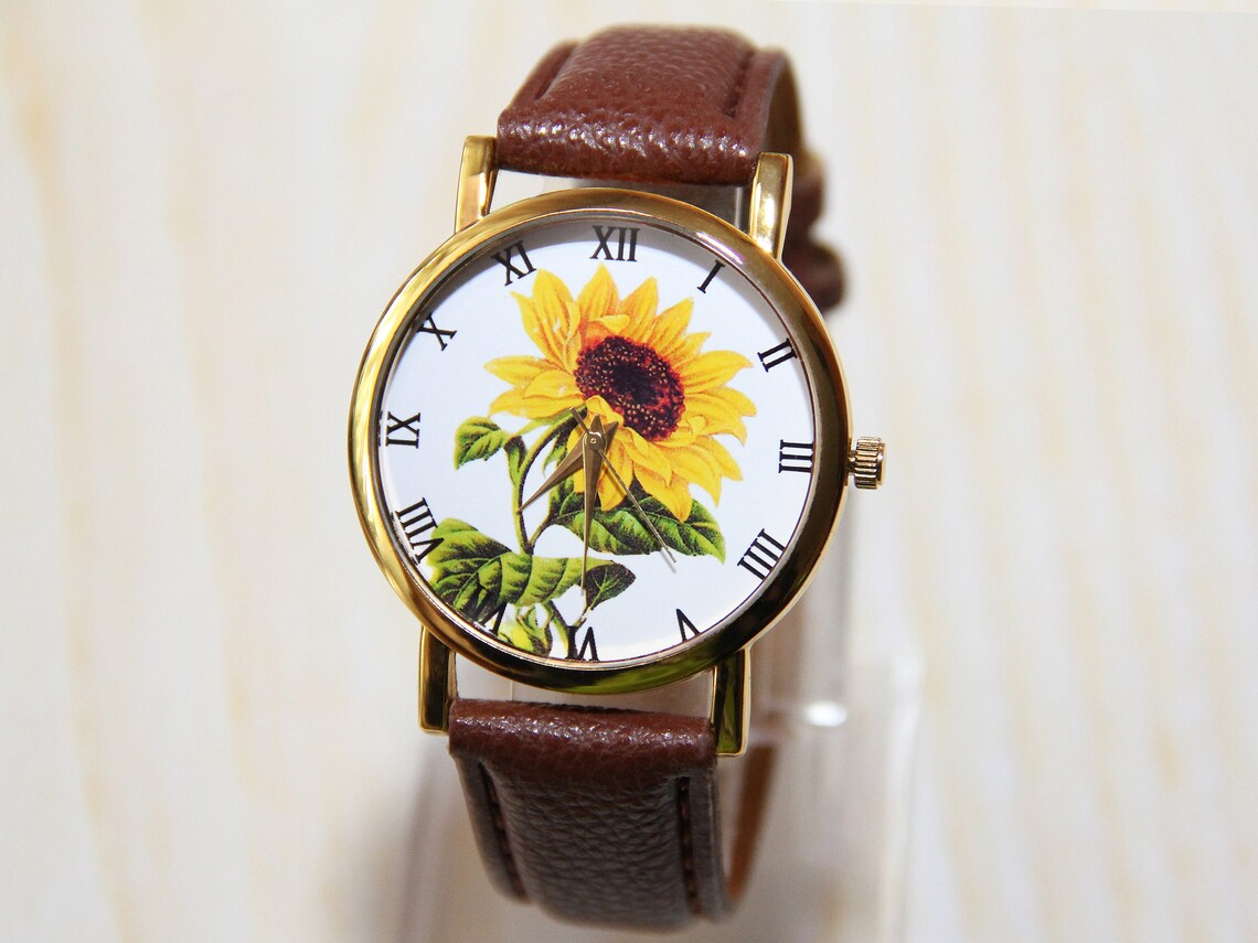 Wristwatches Sunflower Yellow Watches Women's Watches | Etsy