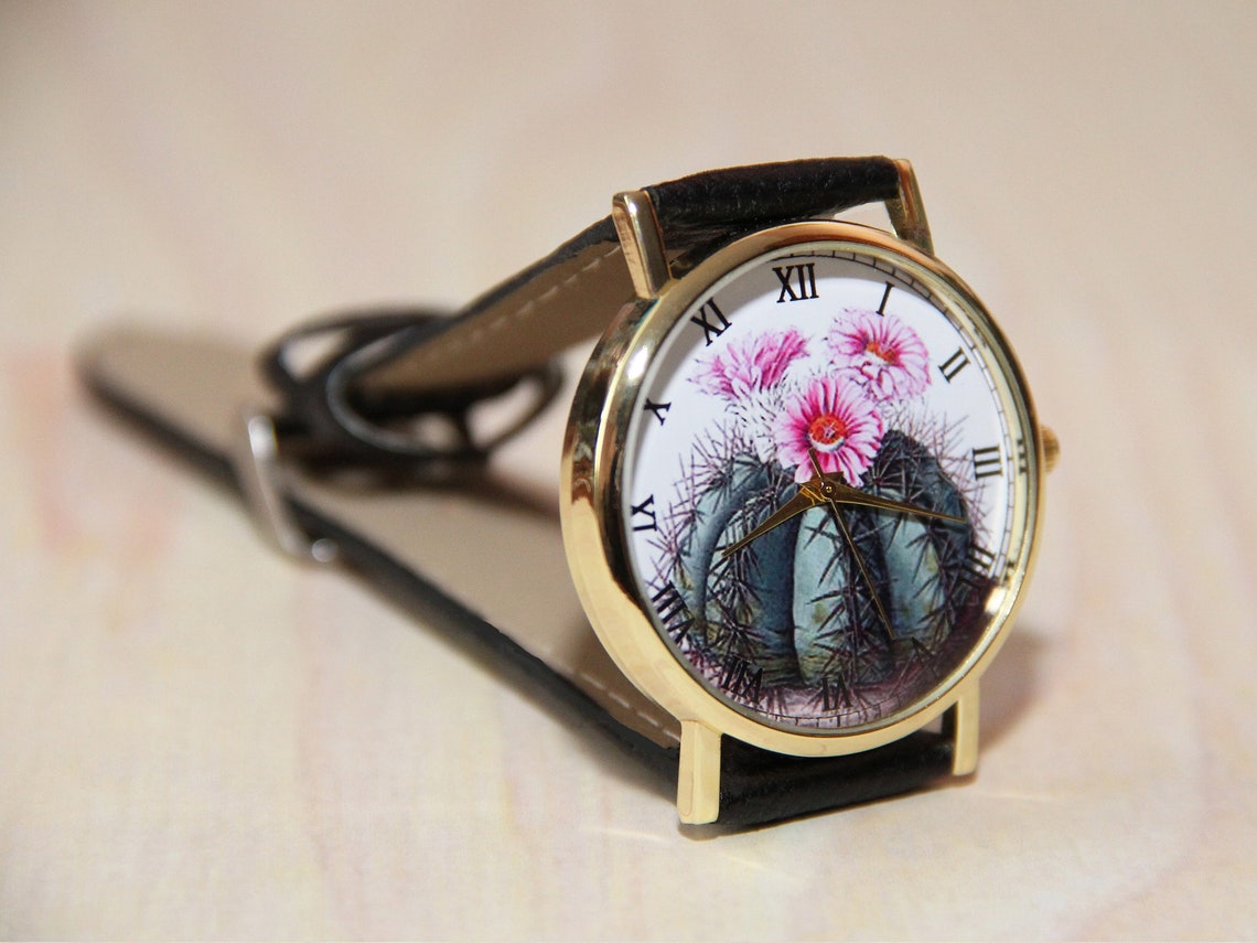 Watch Wrist Cactus Watch Flowers Succulent Watch Ladies - Etsy