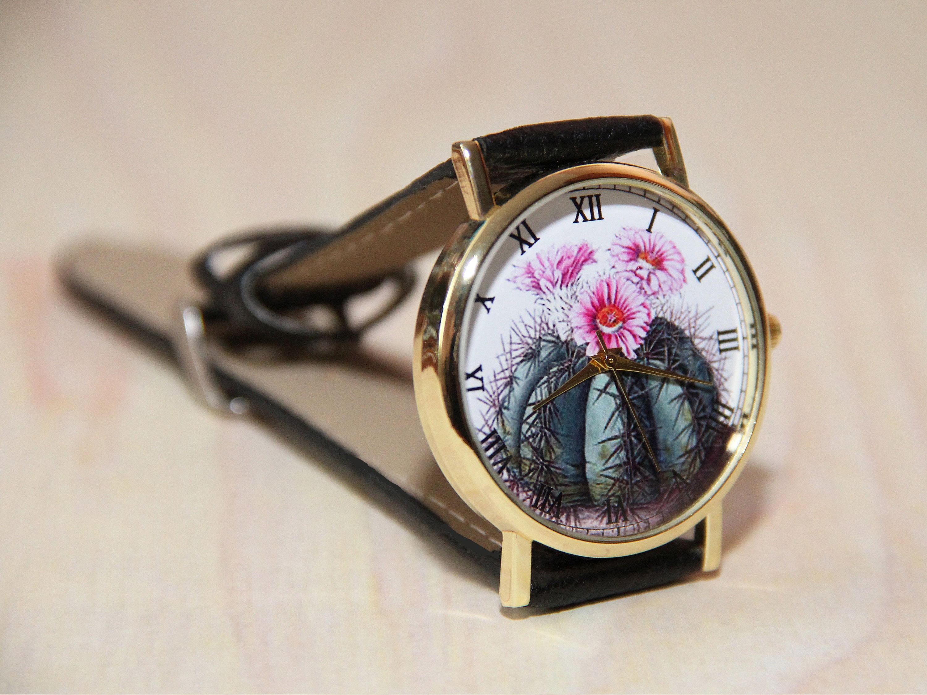 Watch Wrist Cactus Watch Flowers Succulent Watch Ladies - Etsy