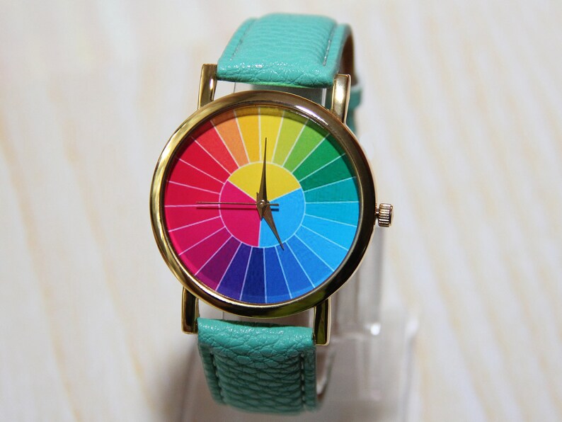 Color Wheel Watch Men's Watch Colorful Watches - Etsy
