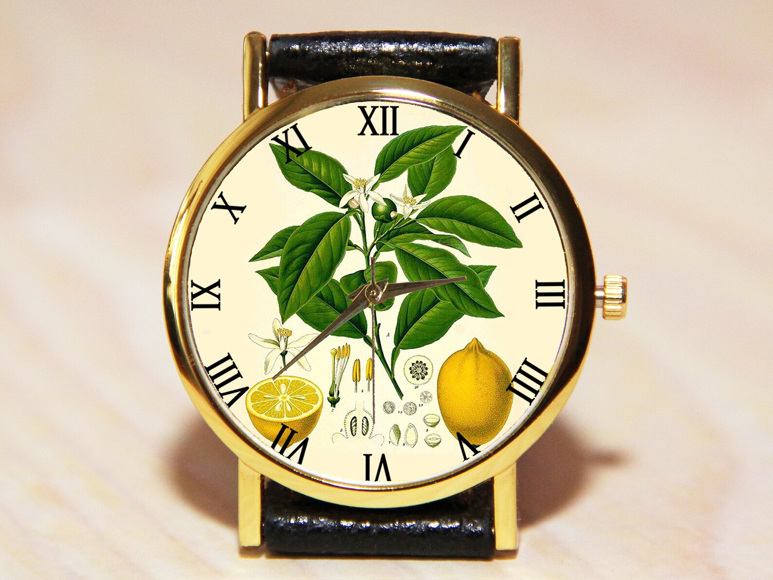 Lemon Leather Watch Lemon Fruit Ladies Watch Unisex Watch | Etsy