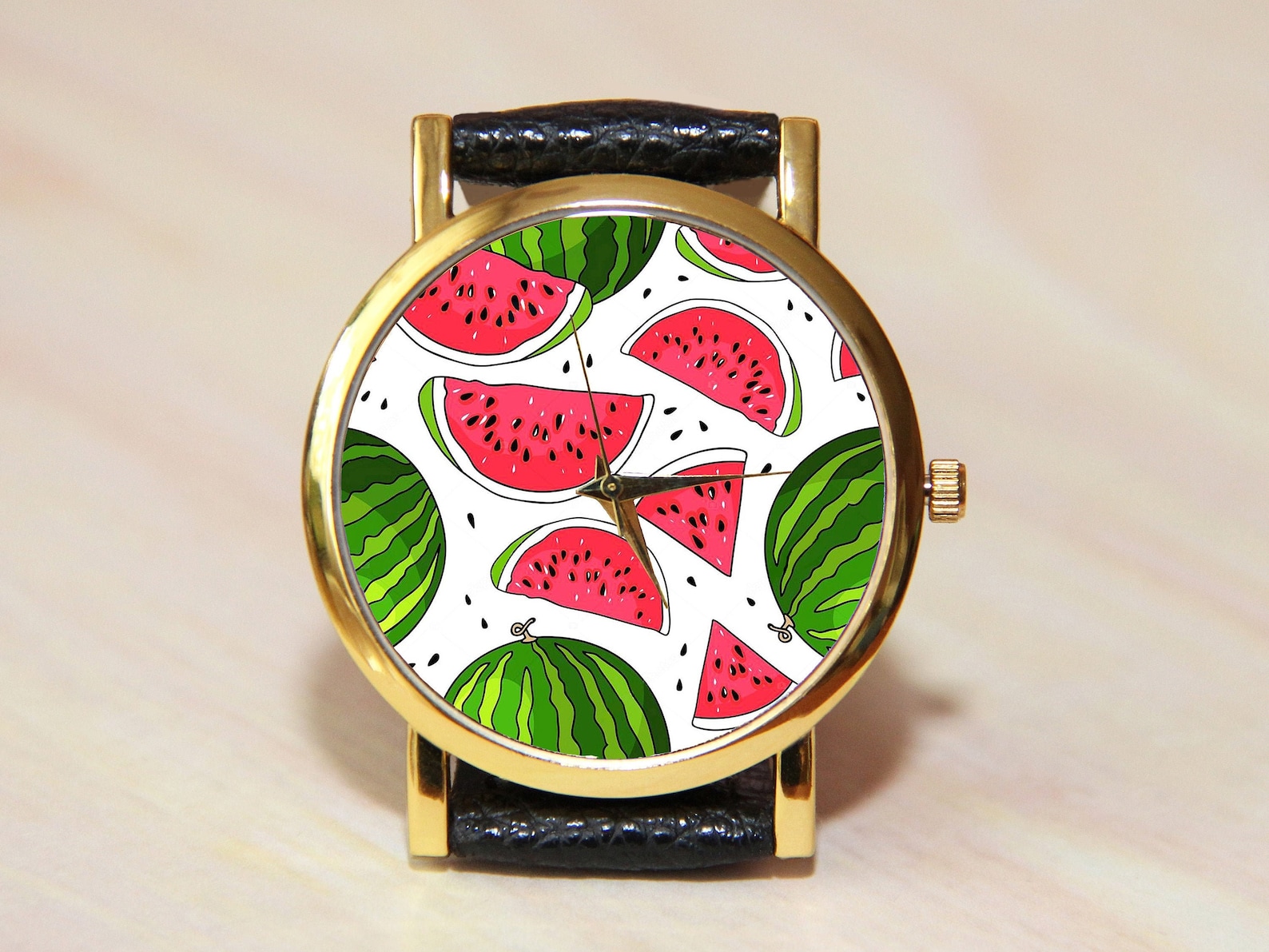 Watermelon Watches, Women's Watch, Men's Watches, Red Watches, Handmade ...