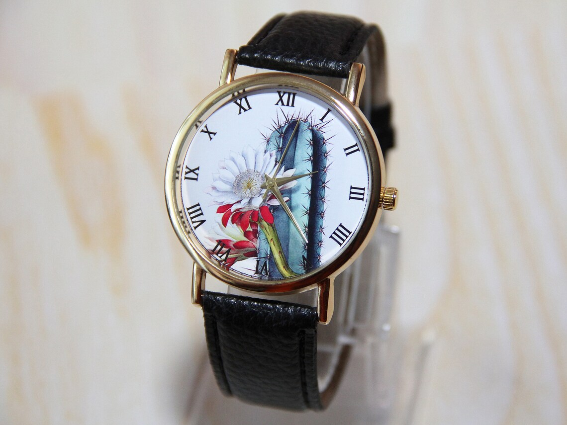 Wrist Watch Cactus Watch Blooming Cactus Ladies Watch Watch | Etsy