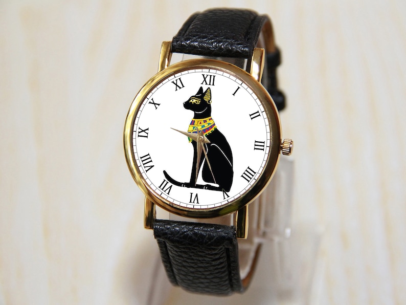 Black Cat Watches Ladies Watches Men's Watches Egyptian | Etsy