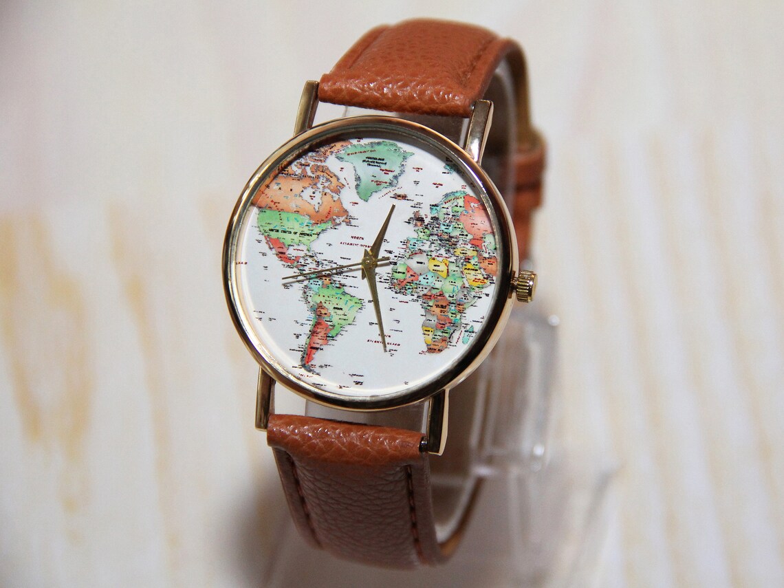 Watch World Map, Women's Watches, Men's Watches, Travel Clocks, Globuz ...