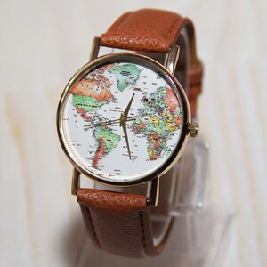 Watch World Map, Women's Watches, Men's Watches, Travel Clocks, Globuz ...