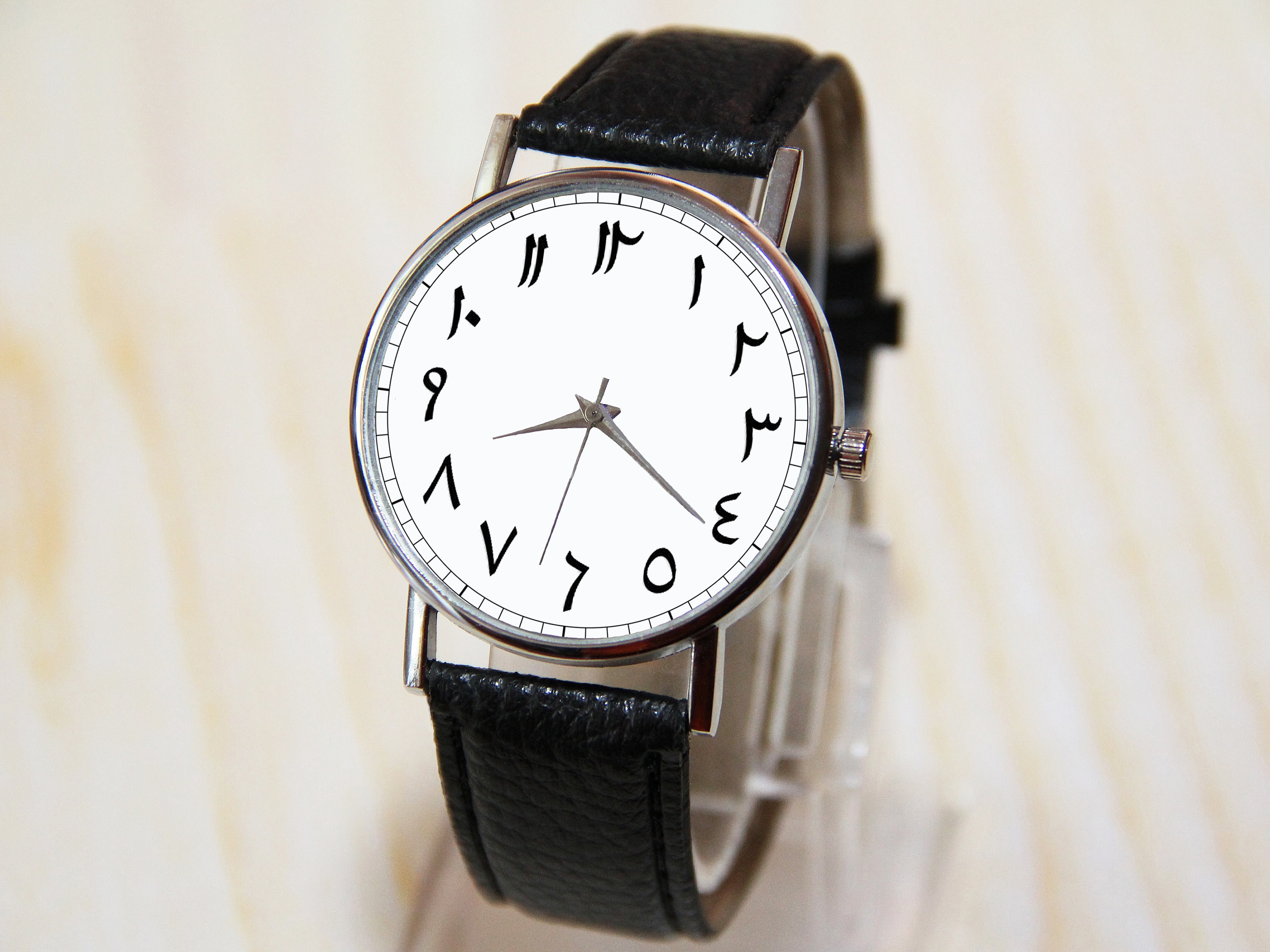 Arabic Watch, Persian Numbers Watch, Leather Watch, Men's Watch, Gift ...