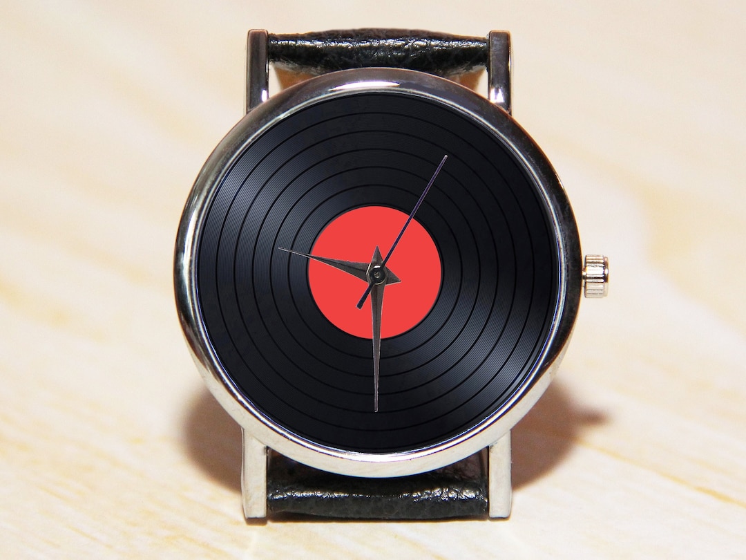 Wrist Watch Vinyl Record, Retro Vinyl Record Watch, Leather Watches ...