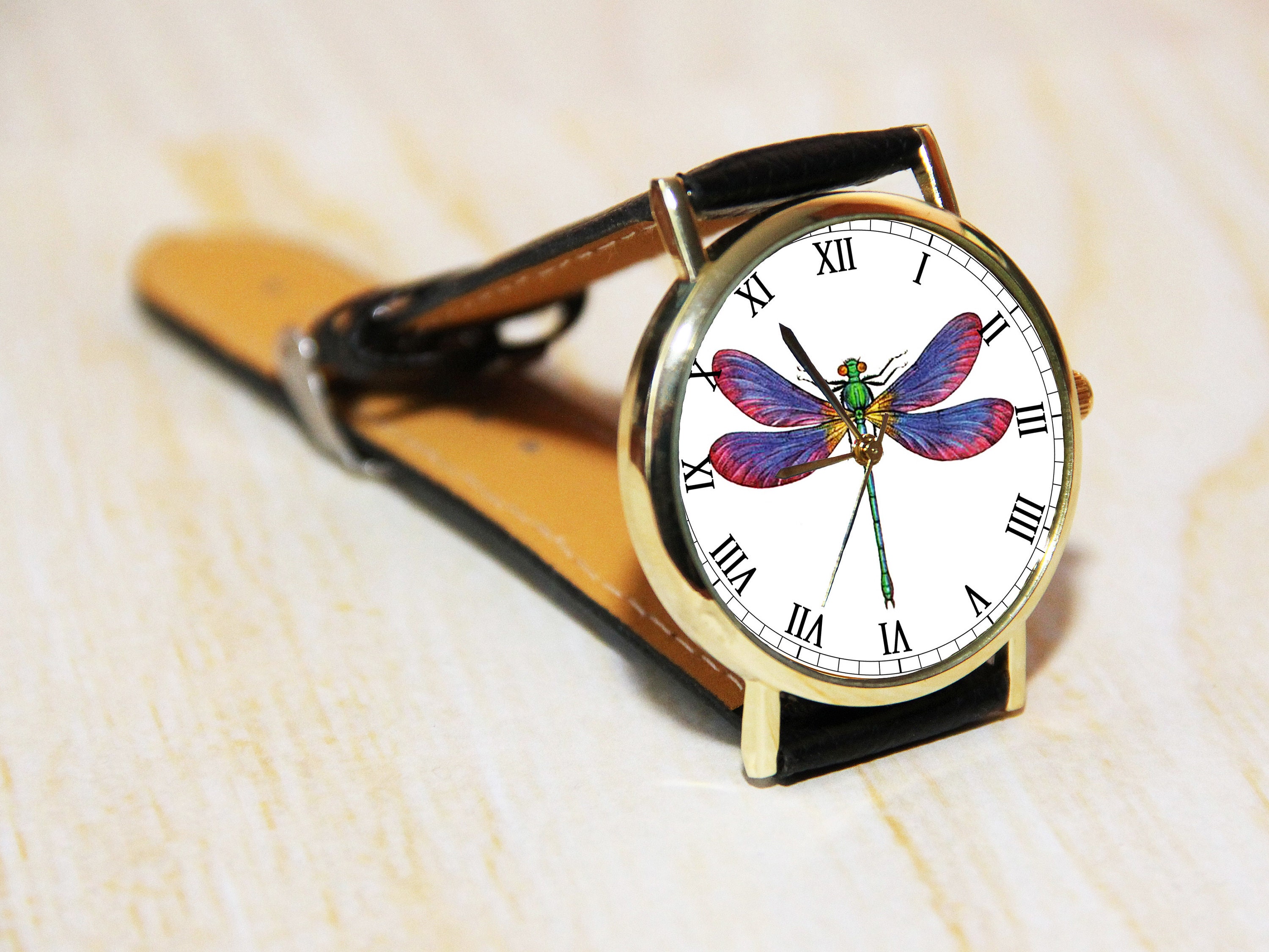 Dragonfly Watches Ladies Watches Men's Watches Insect - Etsy