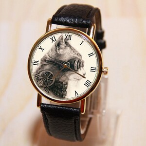 Wrist Watch Cat, Watch Cat Flyer, Men's Watch, Cat Mechanic Watch, Cat ...