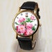 Peony Watches, Womens Watches, Flowers Watches, Pink Watches, Leather ...