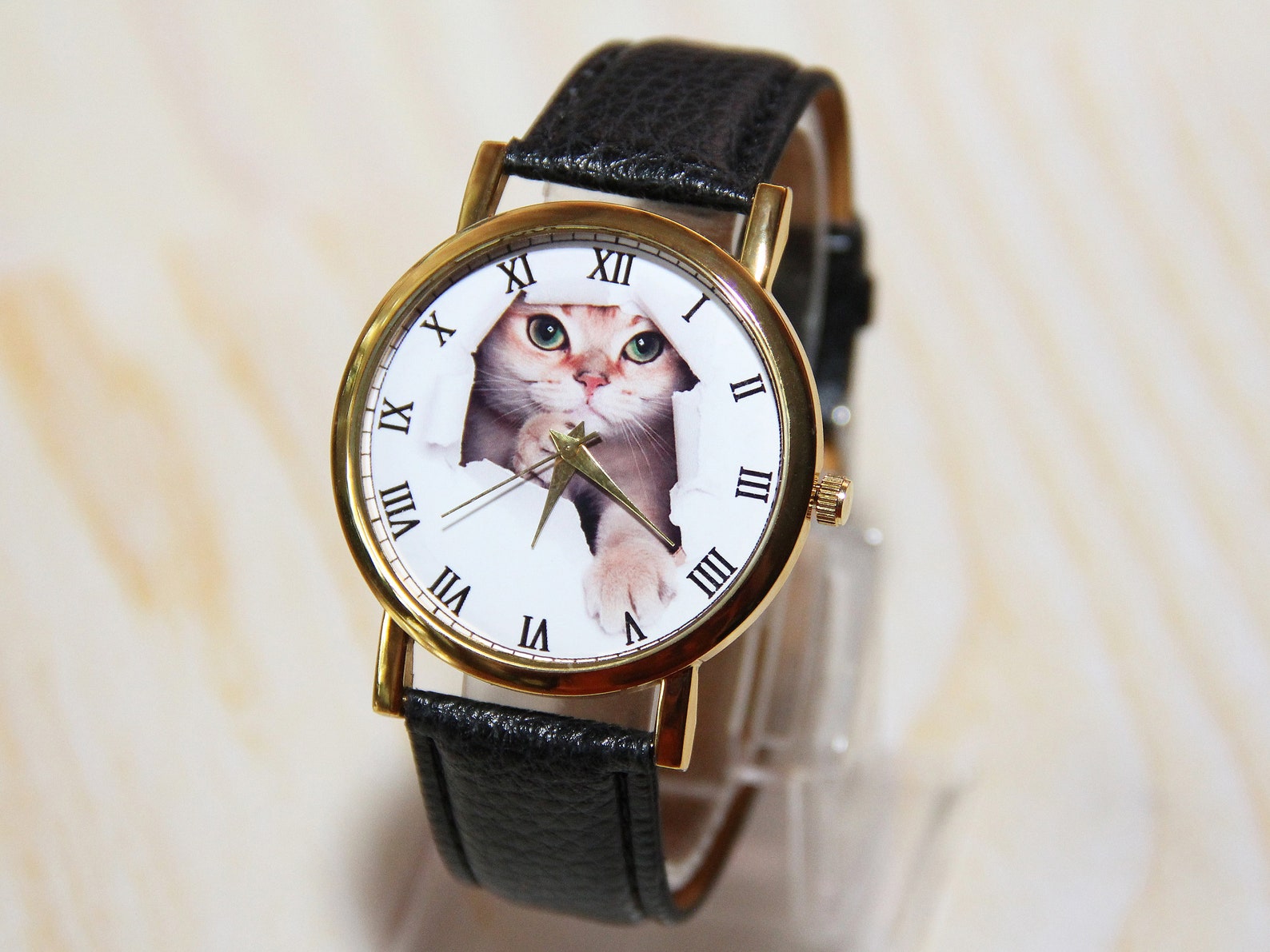 Watch Kitten , Ladies Watch, Children's Clock, Cat Watch, Watch Gift ...