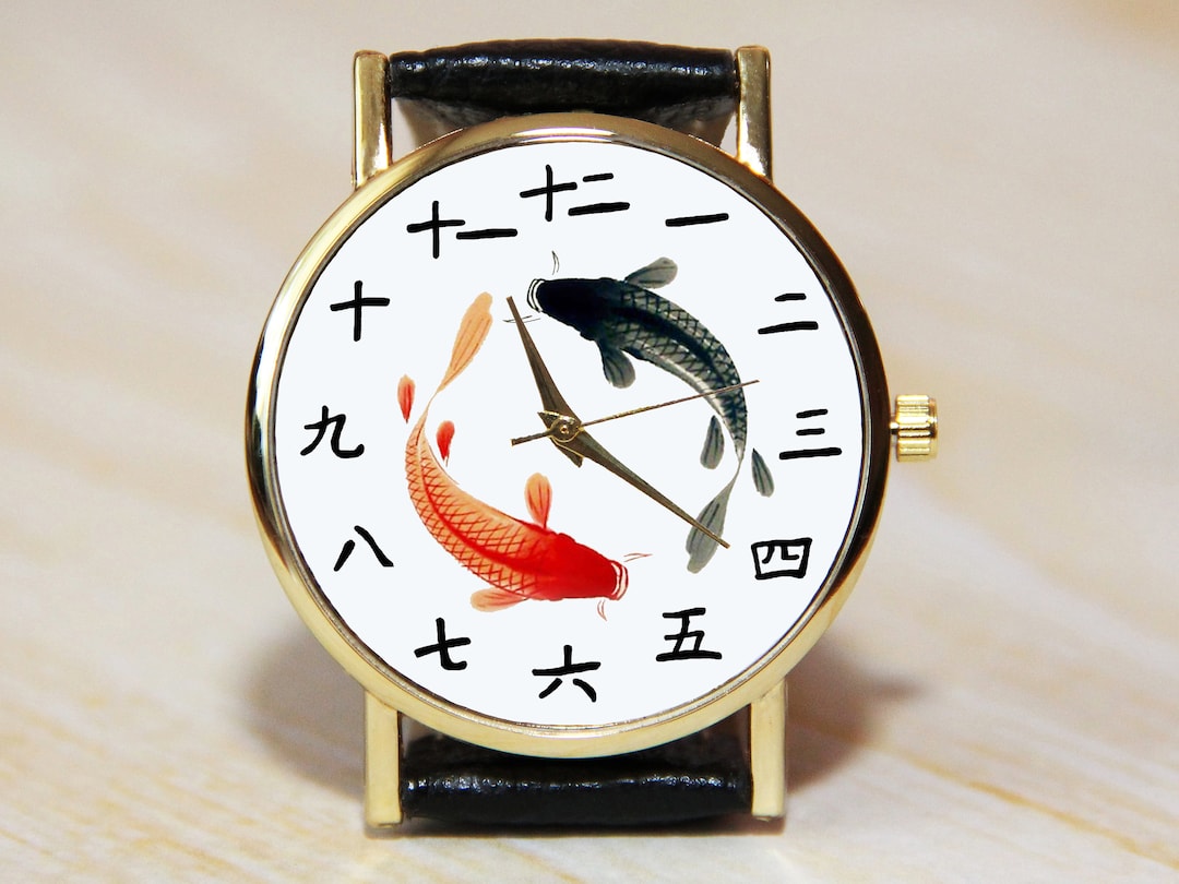 Japanese Numerals Watch, Koi Fish, Women's Watch, Men's Watches ...