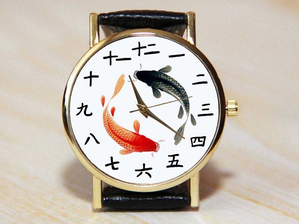 Japanese Numerals Watch Koi Fish Women's Watch | Etsy