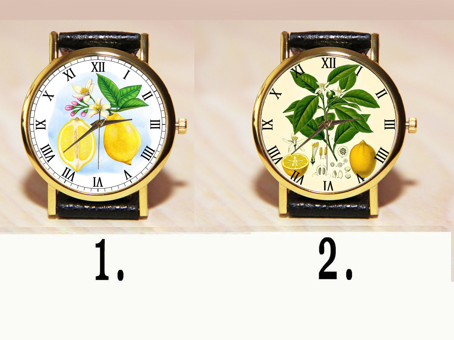 Lemon Leather Watch Lemon Fruit Ladies Watch Unisex Watch - Etsy