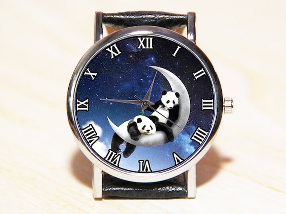 Watch Pandas on the Moon Panda Watch Moon Watches | Etsy