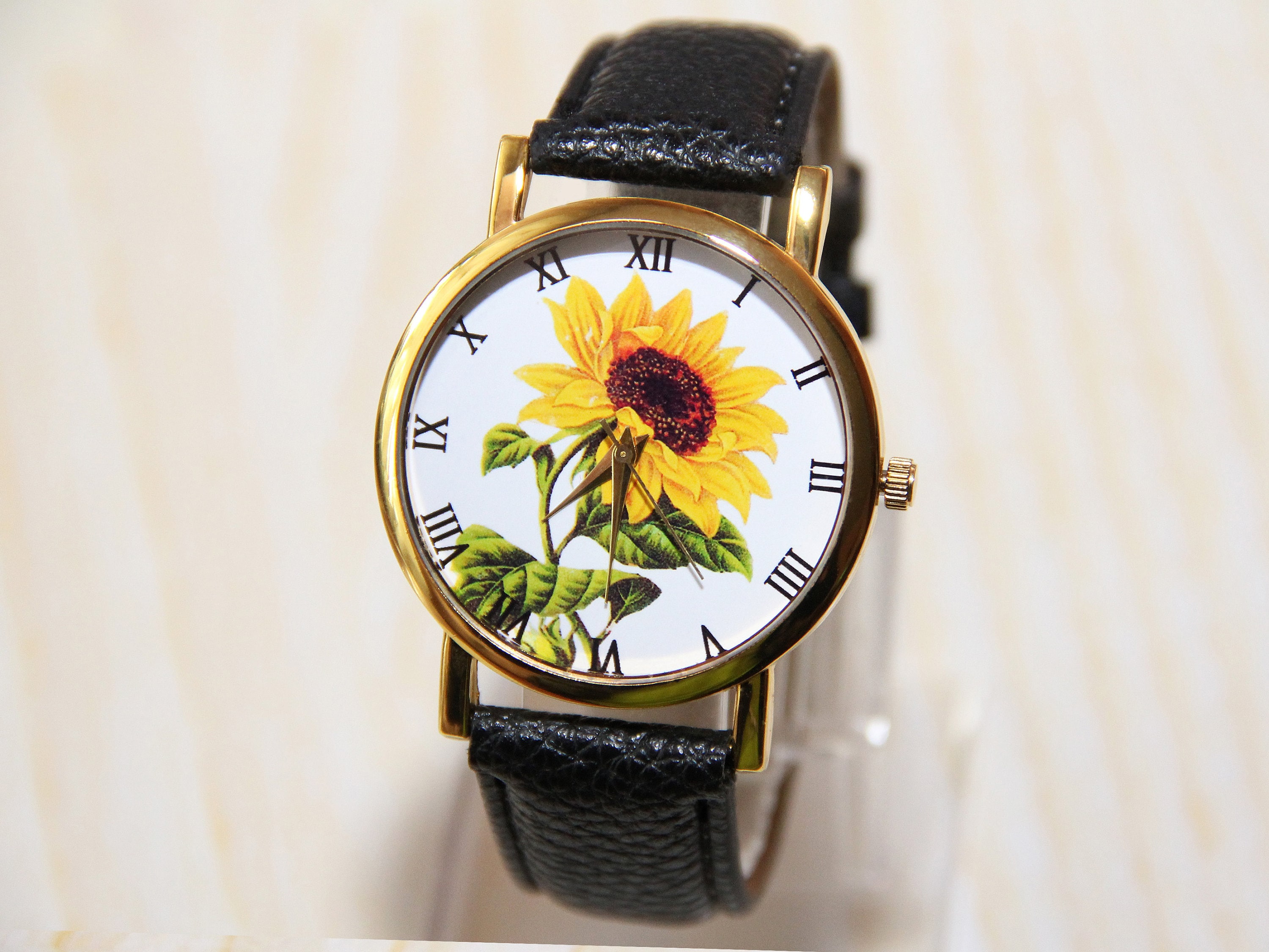 Wristwatches Sunflower Yellow Watches Women's Watches | Etsy
