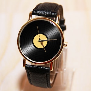 Wrist Watch Vinyl Record, Phonograph Record Watch, Retro Vinyl Record ...