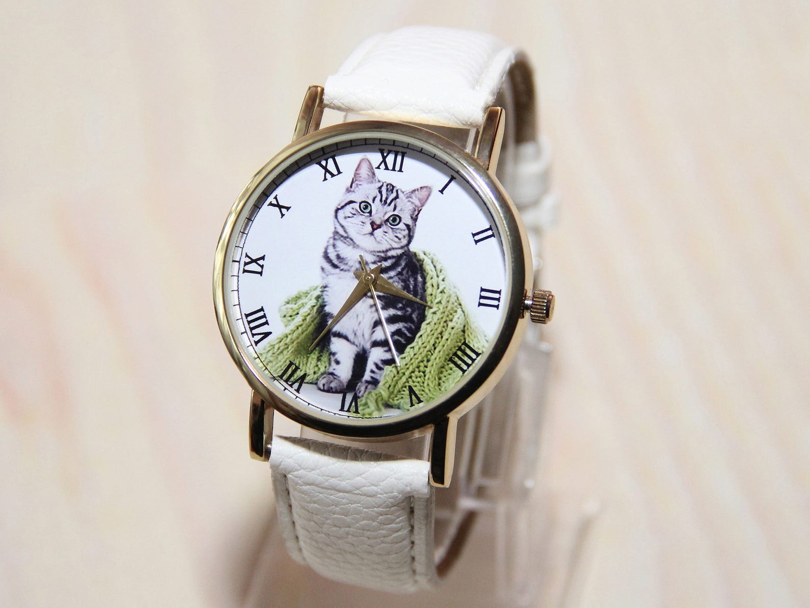 Wrist Watch Cat Watch a Cat in a Blanket сat Jewelry | Etsy