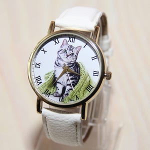 Wrist Watch Cat, Watch a Cat in a Blanket, сat Jewelry, Women's Watch ...