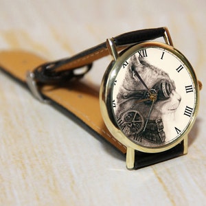 Wrist Watch Cat, Watch Cat Flyer, Men's Watch, Cat Mechanic Watch, Cat ...