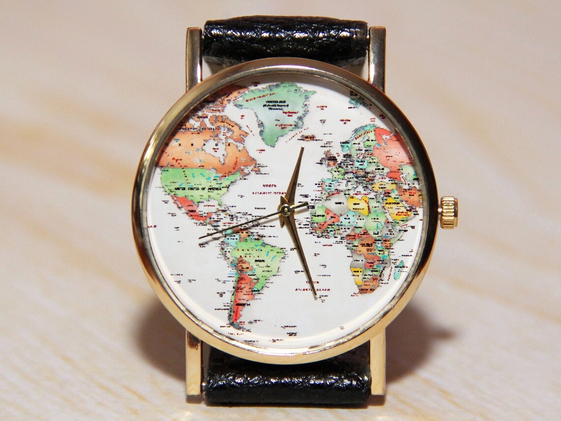Watch World Map, Women's Watches, Men's Watches, Travel Clocks, Globuz ...