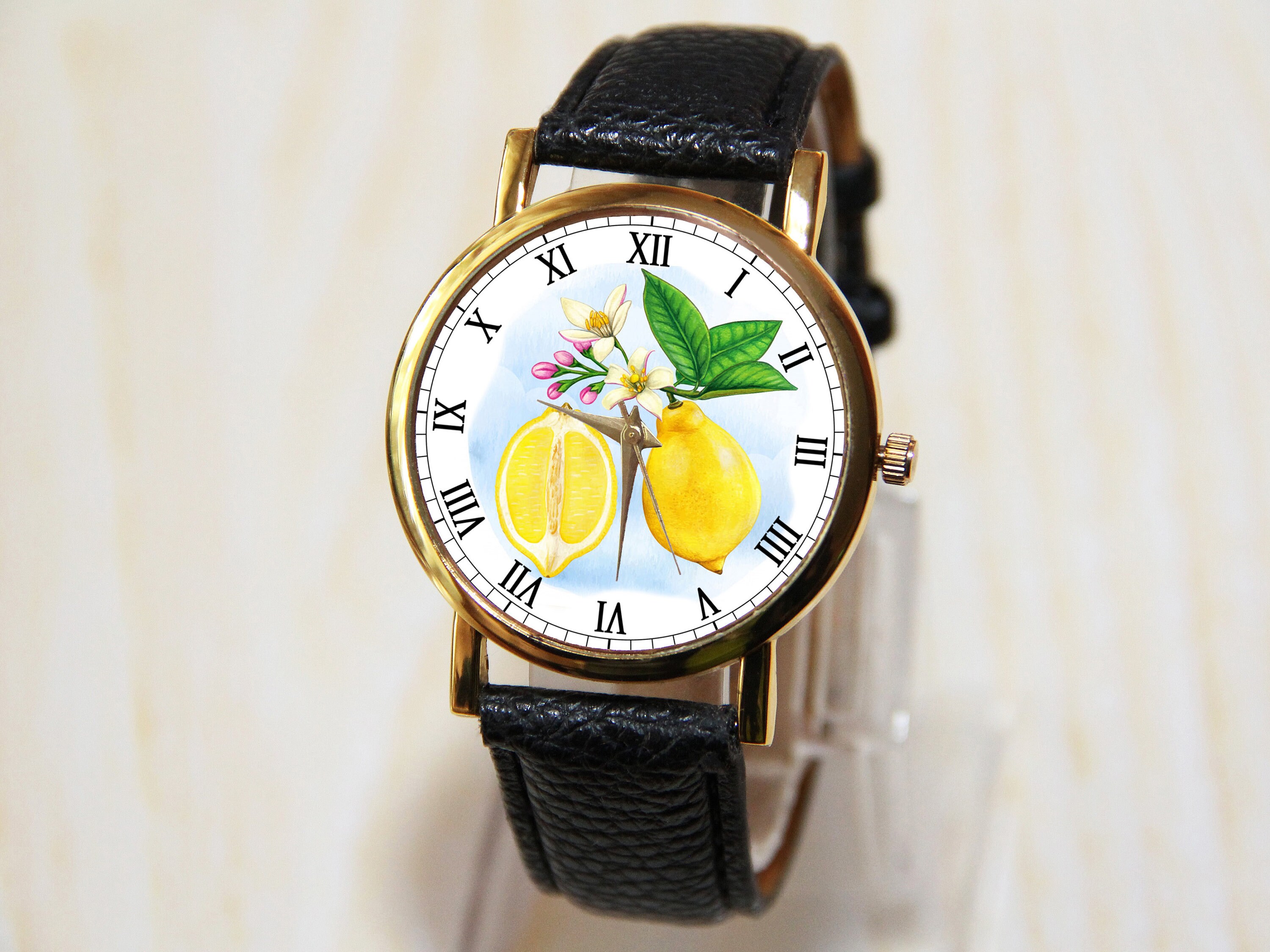Lemon Leather Watch Lemon Fruit Ladies Watch Unisex Watch - Etsy