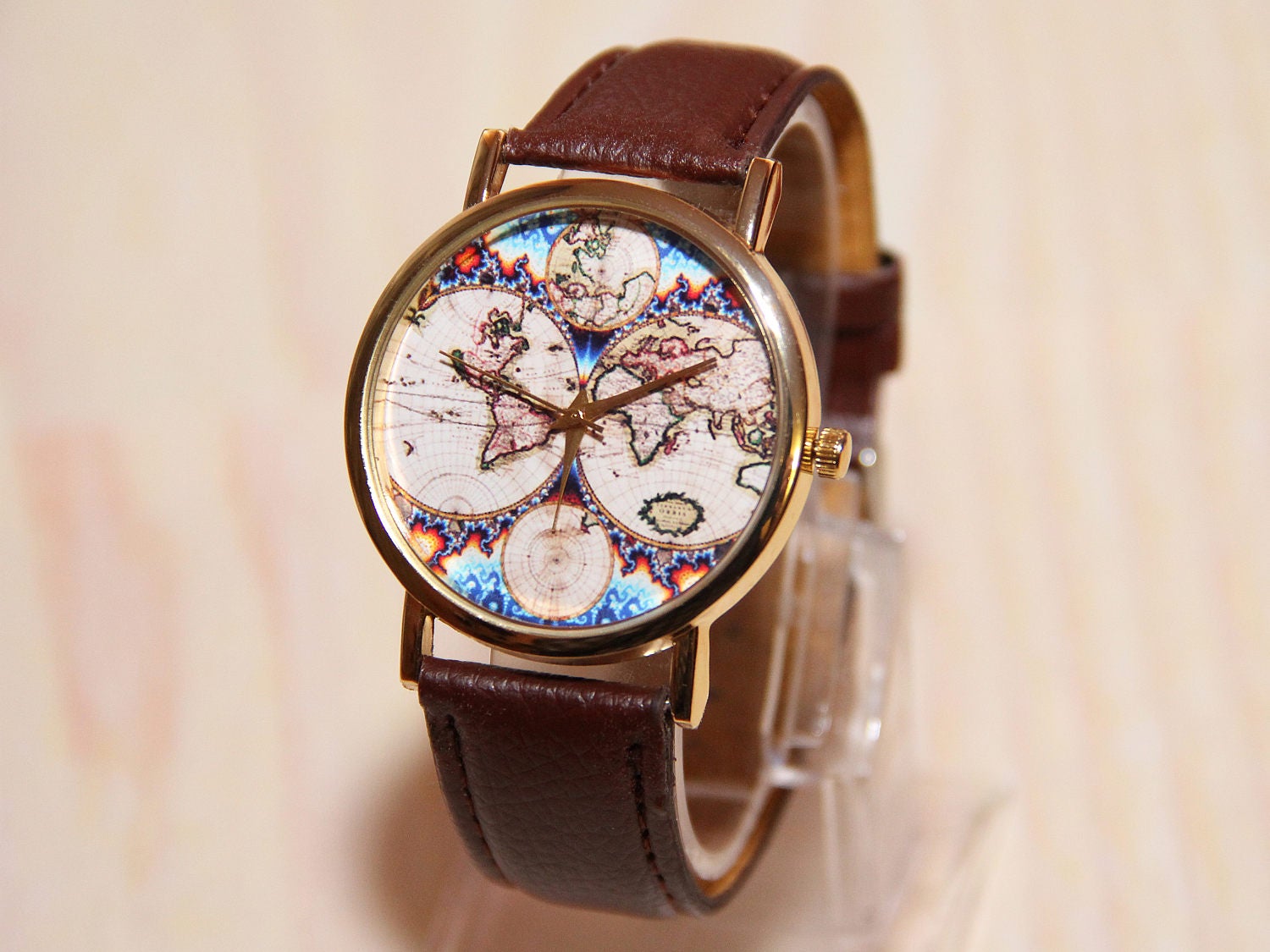 Wristwatch Antique World Map, Mens Watch, Women Watches, Traveler's ...