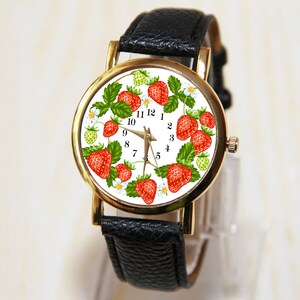 Wristwatch Strawberry , Summer Clock, Berry Watch, Women's Watches ...