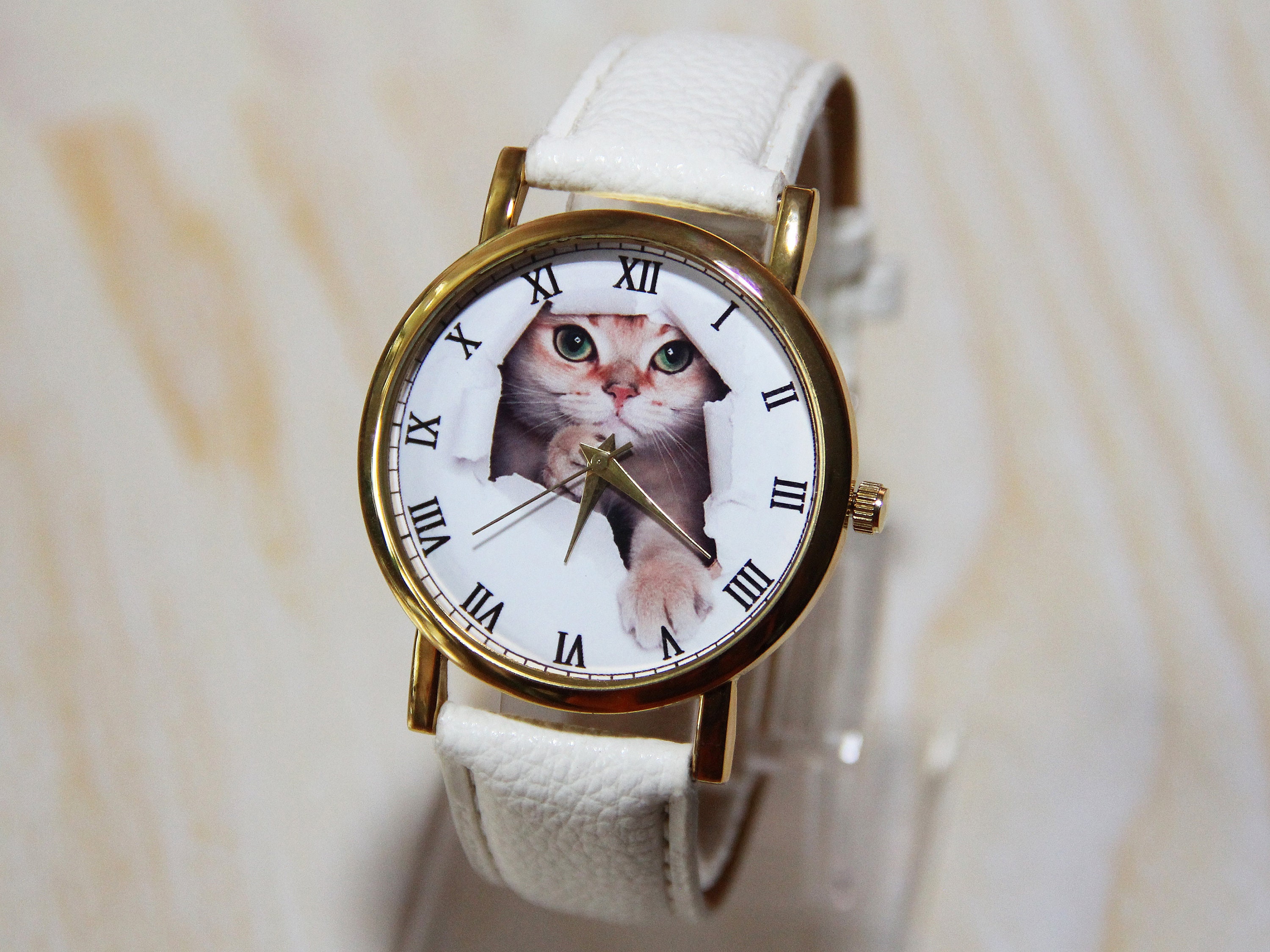 Watch Kitten Ladies Watch Children's Clock Cat Watch - Etsy