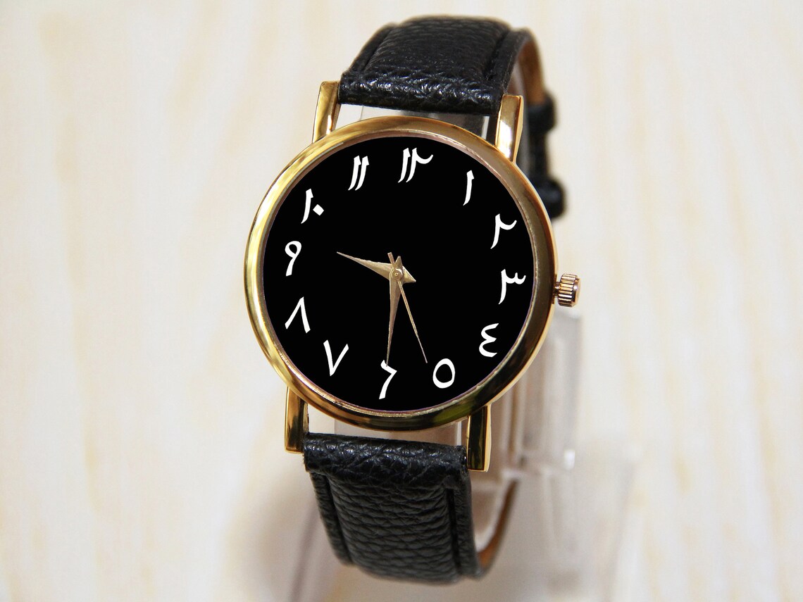Arabic Watch, Persian Numbers Watch, Leather Watch, Men's Watch, Women ...