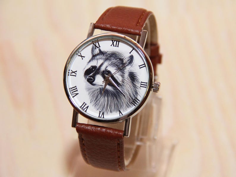 Watch Raccoon Watches Animals Gray Watch Men's Watches - Etsy