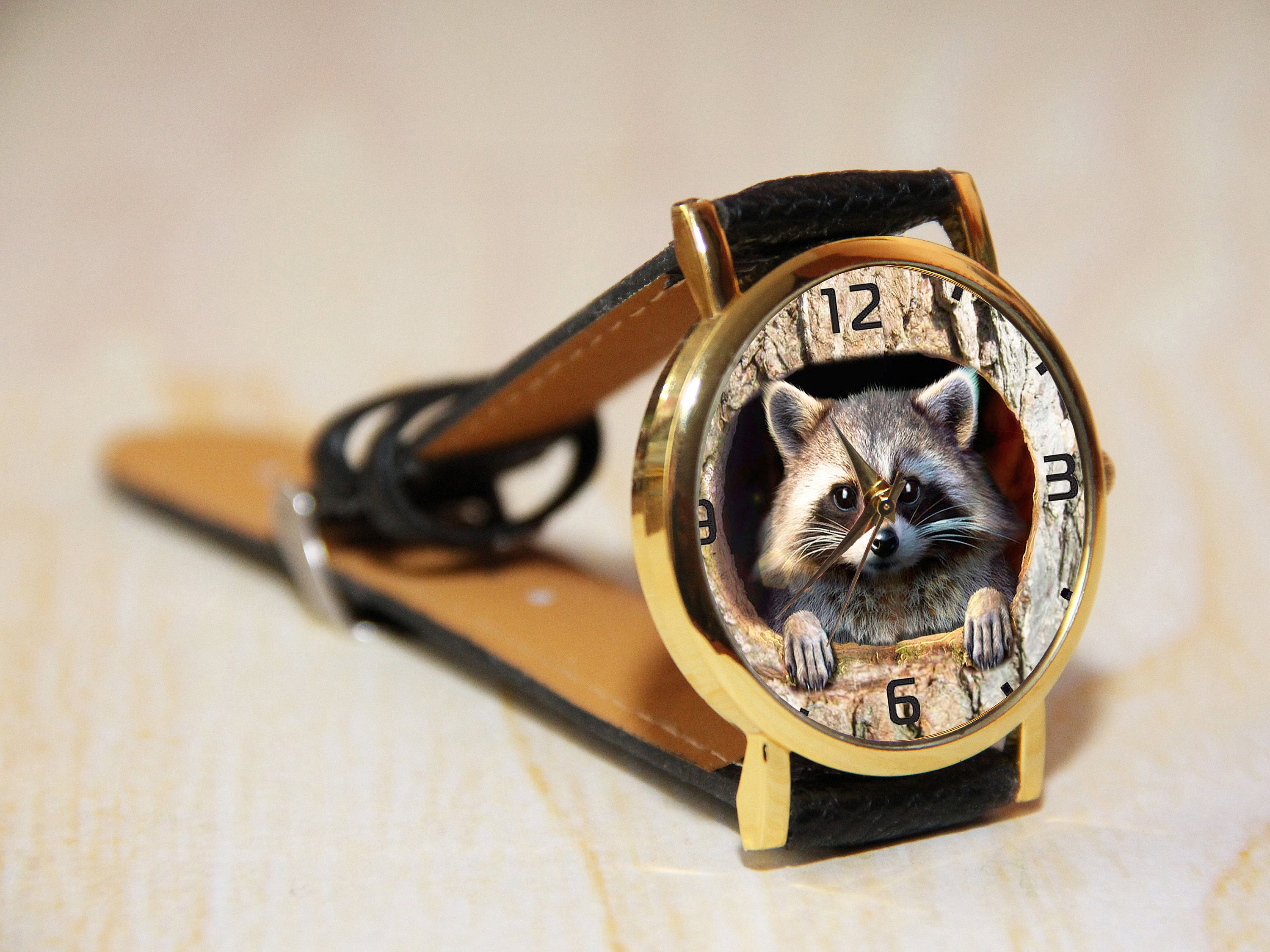 Raccoon Watch in Hollow Raccoon Watch Men's Watch Women - Etsy