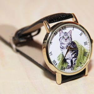 Wrist Watch Cat, Watch a Cat in a Blanket, сat Jewelry, Women's Watch ...