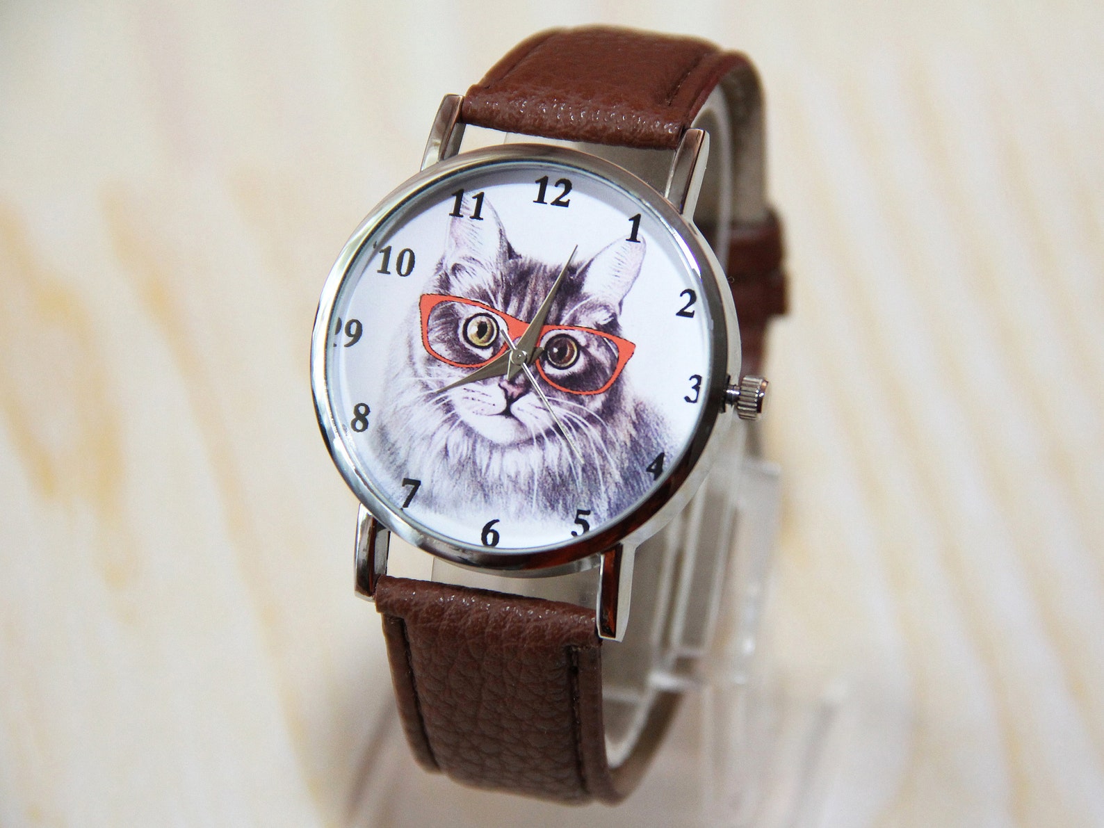 Watches Cat in Glasses Watch Cat Women's Watch | Etsy