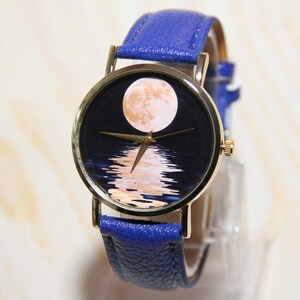 Moon watch moon track watch woman's watch sea watch | Etsy