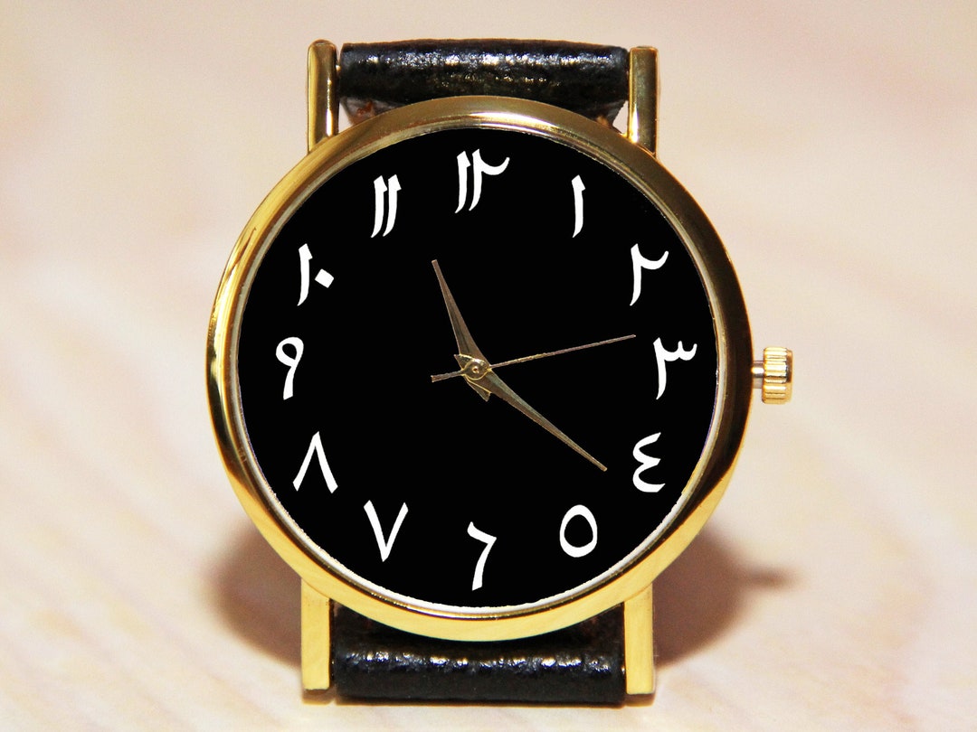 Arabic Watch, Persian Numbers Watch, Leather Watch, Men's Watch, Women ...