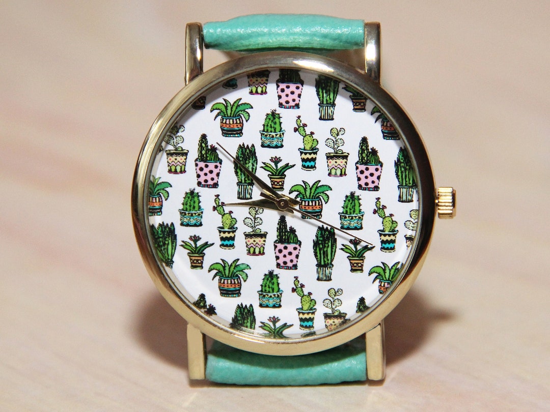 Сactus Wrist Watch, Watch Plant, Succulent Watch, Women's Watches, Mens ...