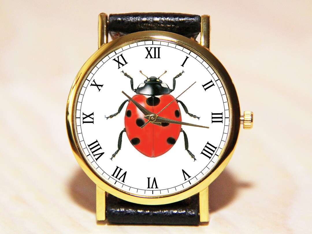 Ladybug Watch, Beetle Watch, Women's Watch, Insect Watch, Red Watch ...